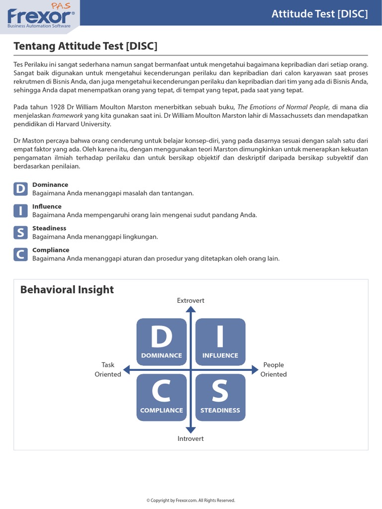 1 DISC Tentang Attitude Test | PDF
