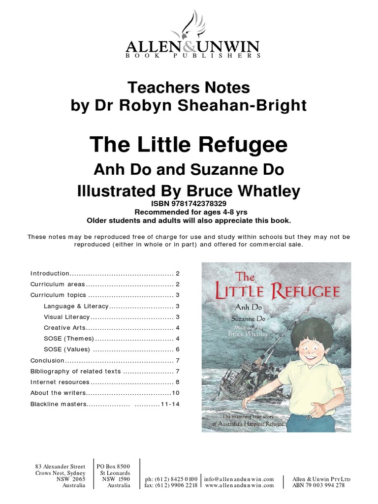The Little Refugee: Teachers Notes by DR Robyn Sheahan-Bright | PDF ...