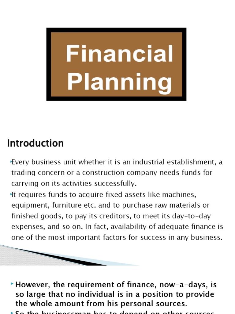Financial Planning | PDF | Forecasting | Moving Average