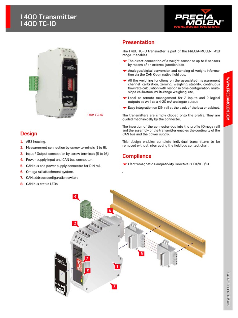 I 400 Transmitter I 400 TC-IO: Presentation | PDF | Power Supply ...