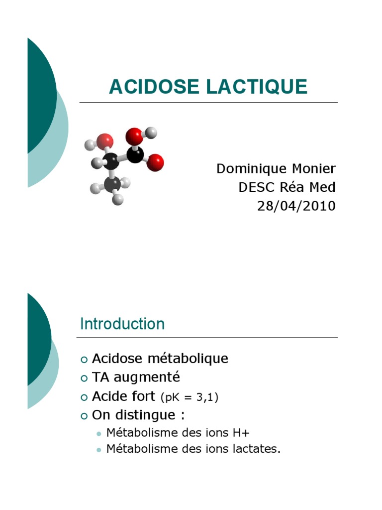 Acidose lactique | Acide lactique | Acide pyruvique