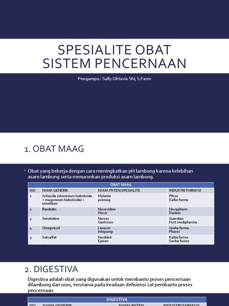 Spesialite Obat Part 4 | PDF | Kesehatan Holistik