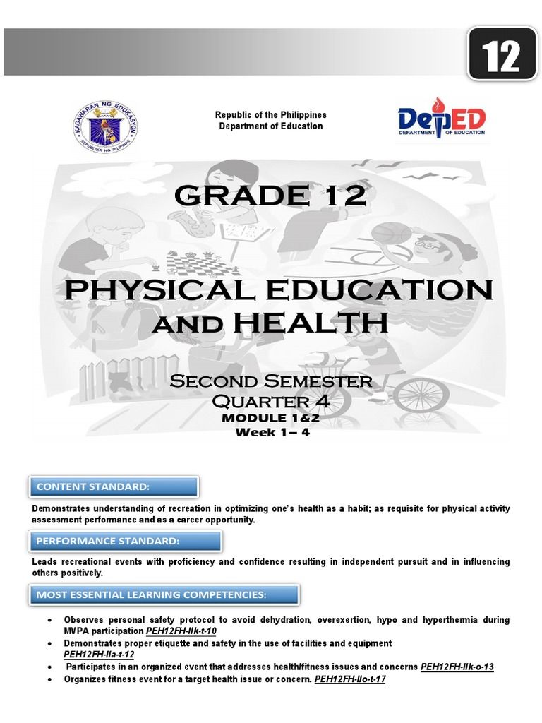 Grade 12 PE and HEALTH Module 1 4.Q4 | PDF | Compass | Hyperthermia