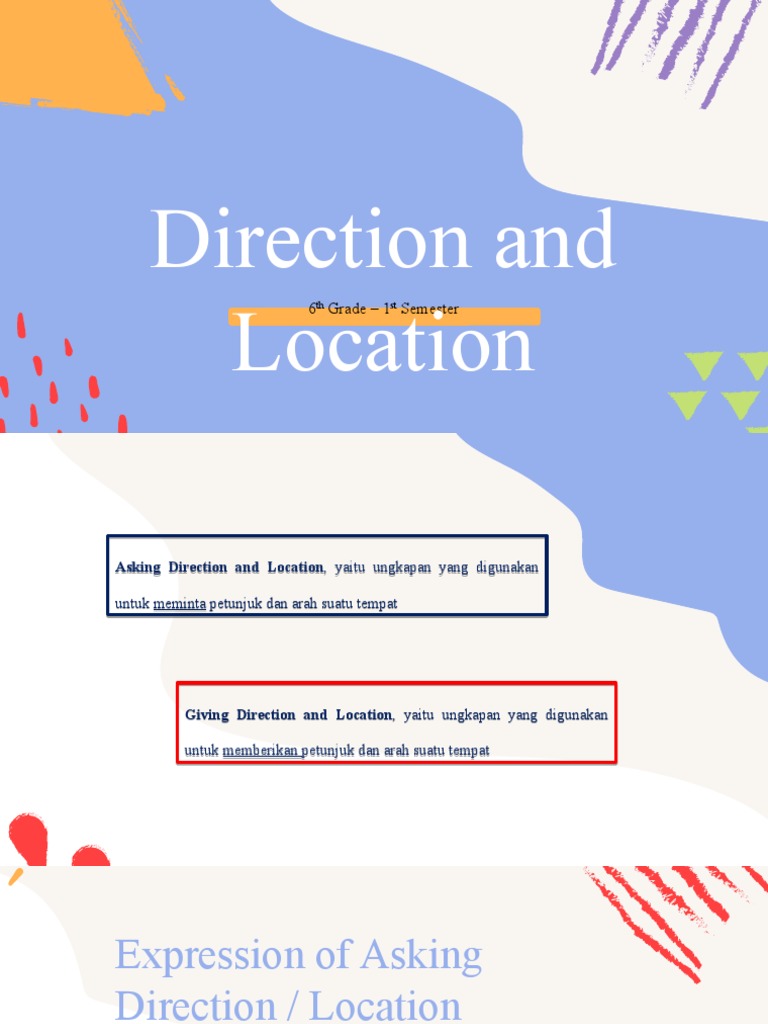 Giving and Asking or Direction - Kelas 6 | PDF