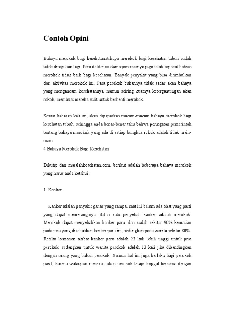 Contoh Opini | PDF