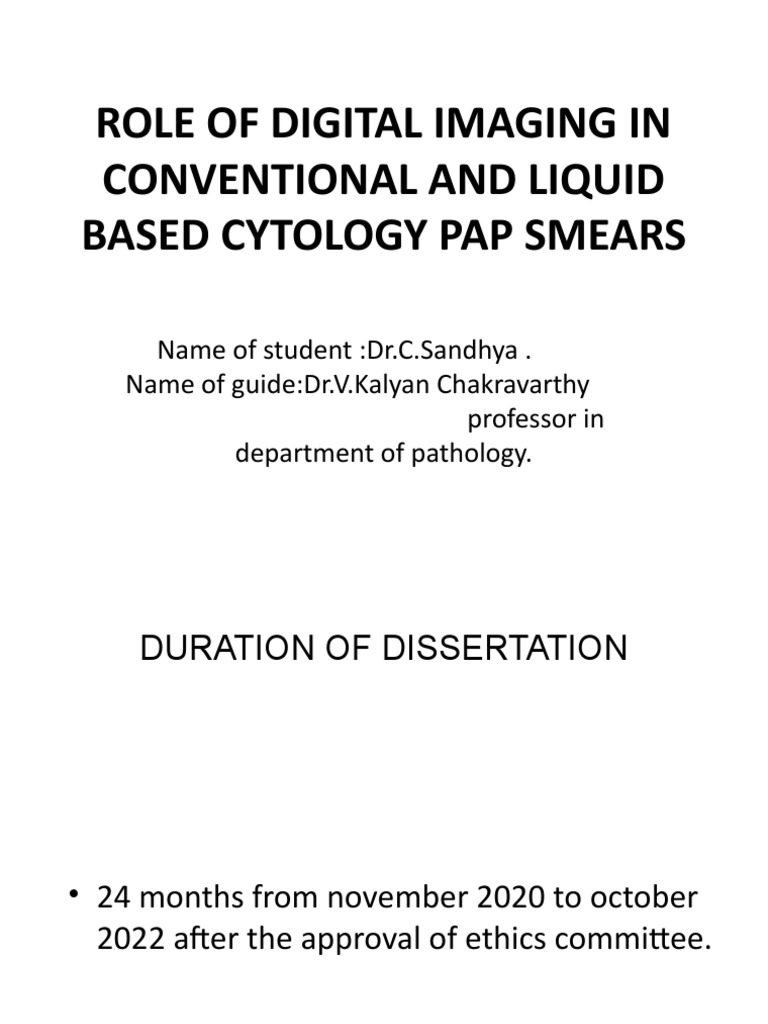 Role of Digital Imaging in Pap Smears and | PDF | Cytopathology ...