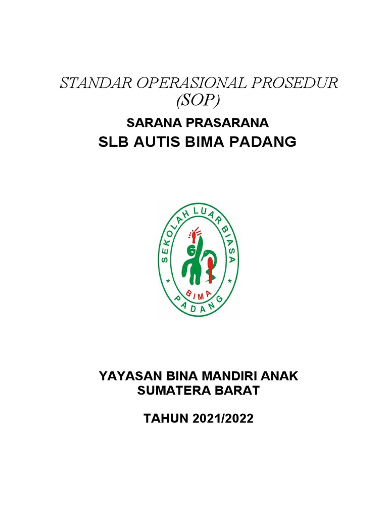 31 Sop Sarpras SLB Bima Padang | PDF