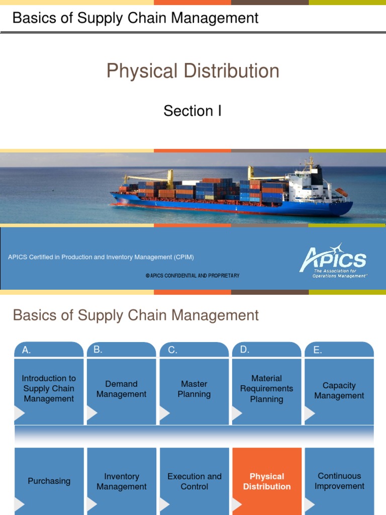 CPIM Section I | PDF | Warehouse | Logistics