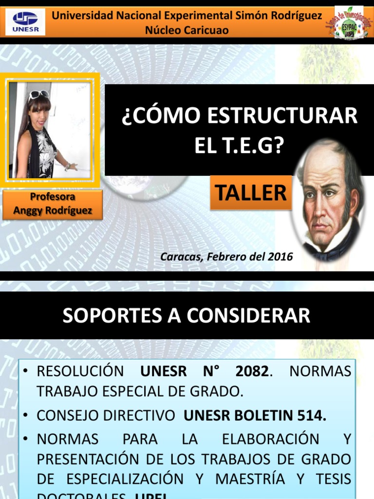 Taller Estructura Del Teg Unesr | PDF | Conocimiento | Teoría