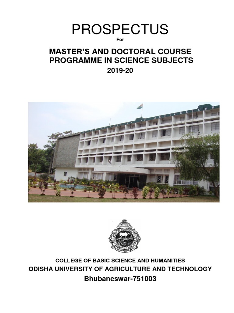 Prospectus For The Session 2019 Subject Matter Updated1 0 | PDF ...