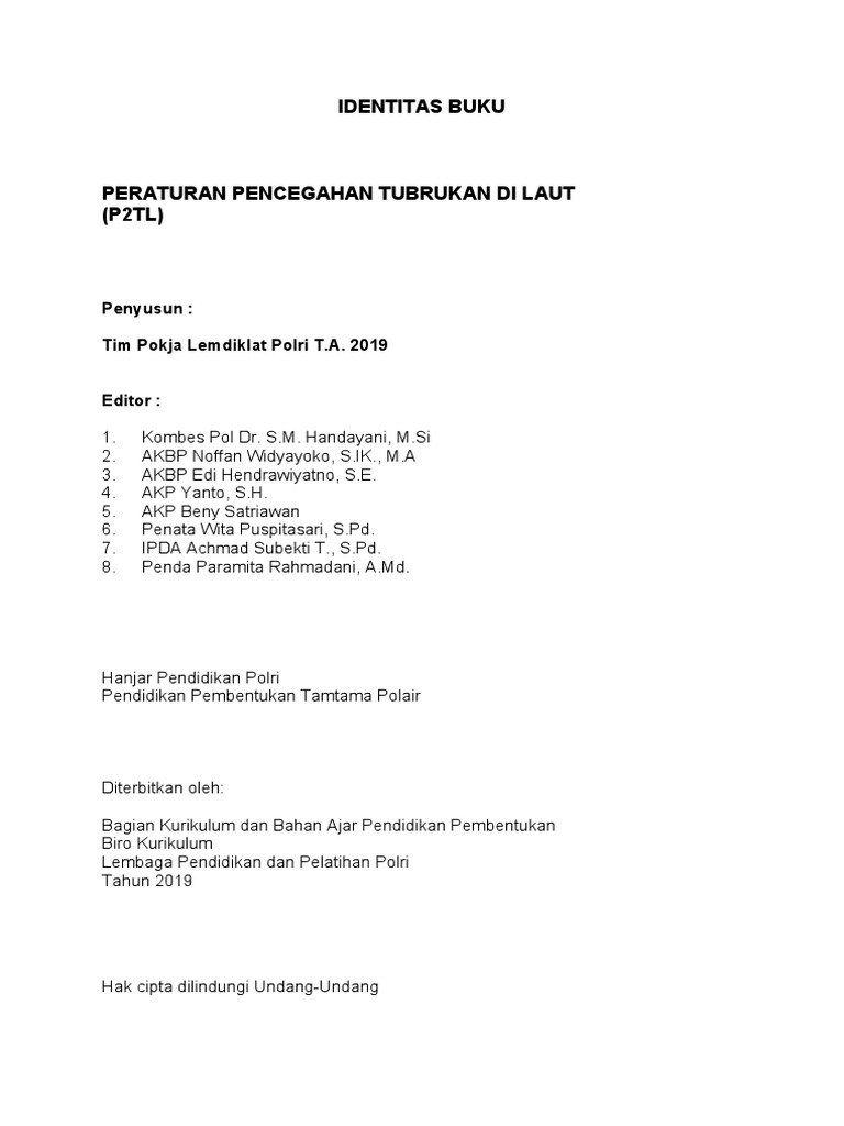 Aturan P2TL dalam Pelayaran Laut | PDF | Seni