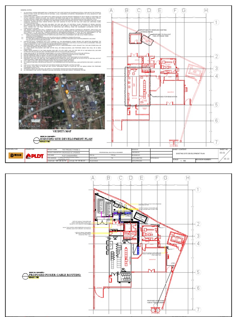 A B C D E F G H 1: Existing Site Development Plan | PDF | Specification ...