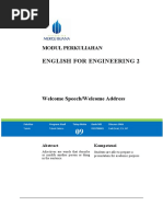 LESSON 9. Welcome Speech / Welcome Address | PDF | Teachers | Expert