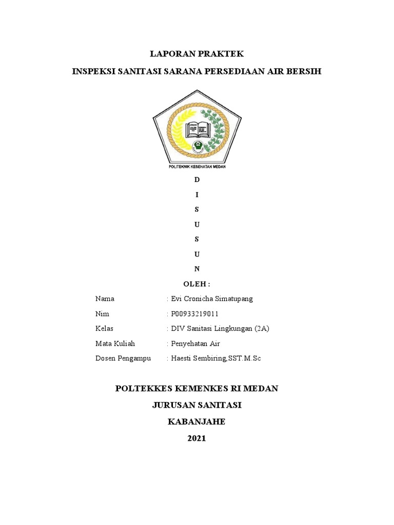 Laporan Praktek Inspeksi Sarana Persediaan Air Bersih (Evi) | PDF