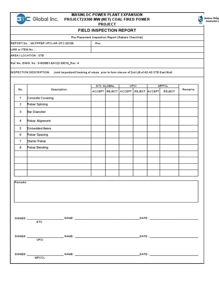 Inspection Checklist | PDF | Pipe (Fluid Conveyance) | Electrical Wiring