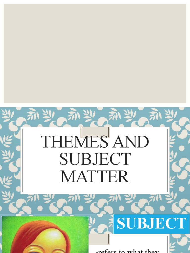 Themes and Subject Matter | PDF