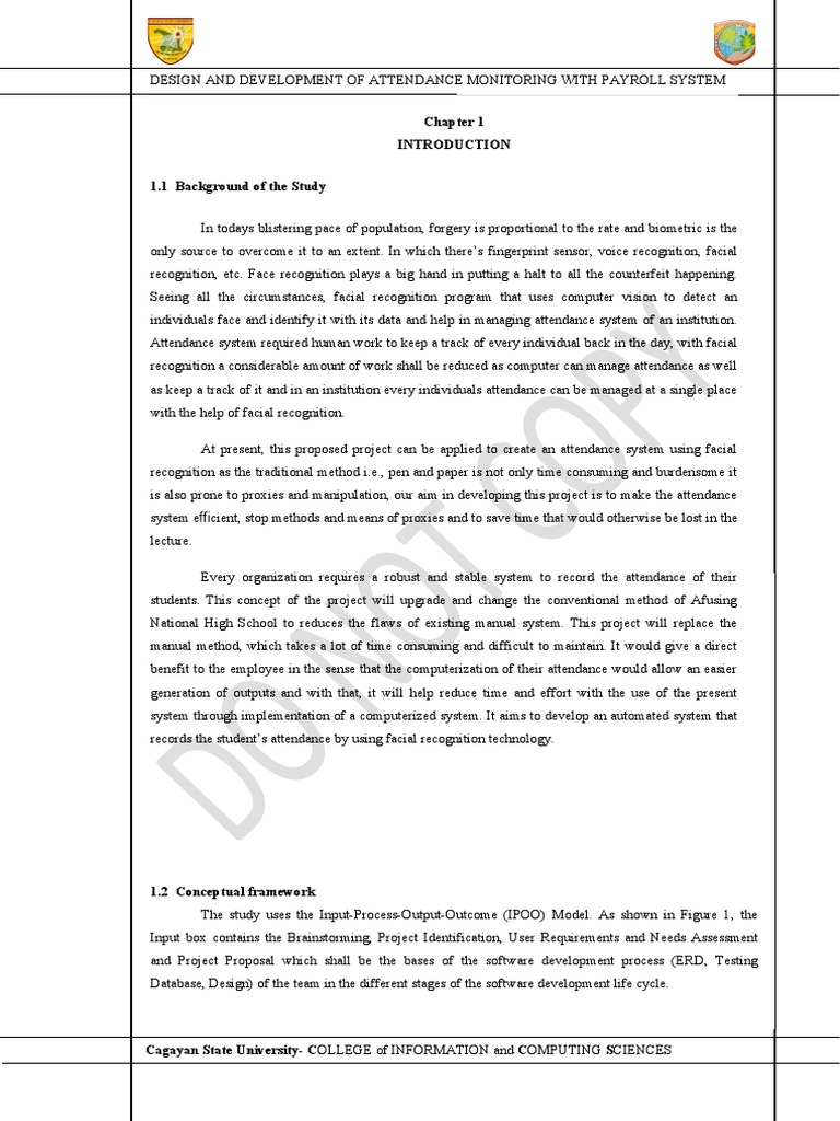 Facial Recognition Attendance System Design | PDF | Computer Data ...