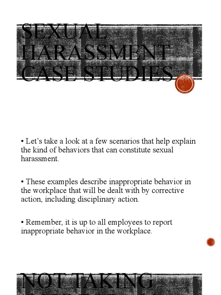 Sexual Harassment Case Studies | PDF | Sexual Harassment