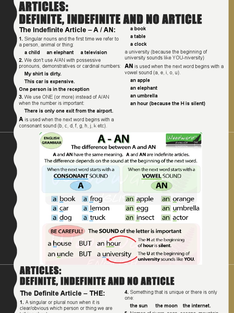 Articles, Demonstratives and Nouns | PDF | Grammatical Number ...