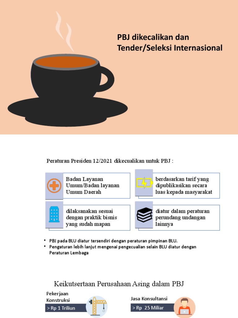 PBJ Dikecualikan Dan Tender Internasional | PDF
