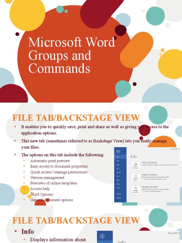 MS Word Groups and Commands | PDF | Hyperlink | Microsoft Word