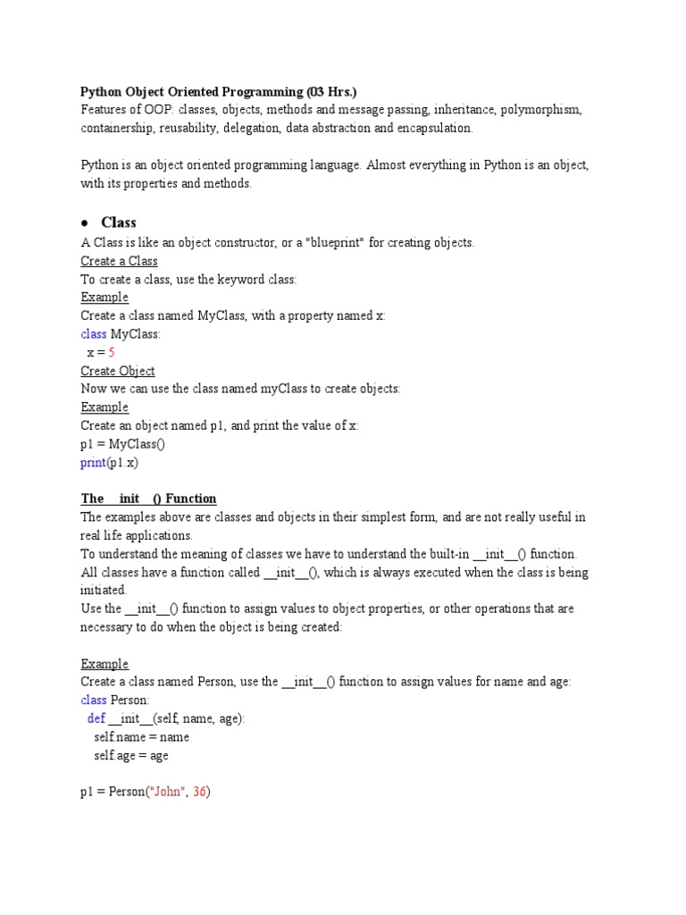 Python Unit-5 | PDF | Class (Computer Programming) | Inheritance ...