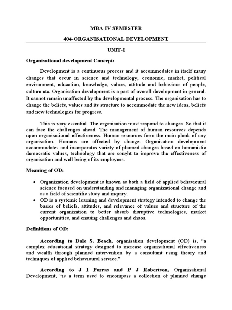 Understanding Organisational Development | PDF | Organization ...