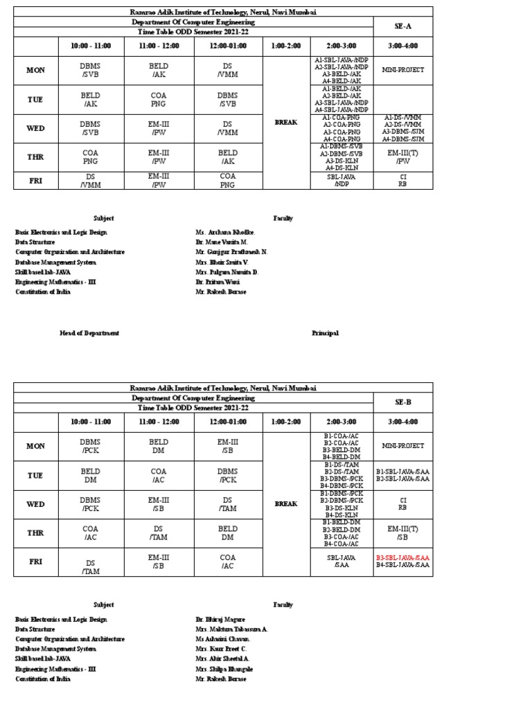 Online Class Time Table - Updated | PDF | Databases | Data