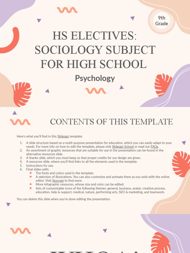 HS Electives - Sociology Subject For High School - 9th Grade ...