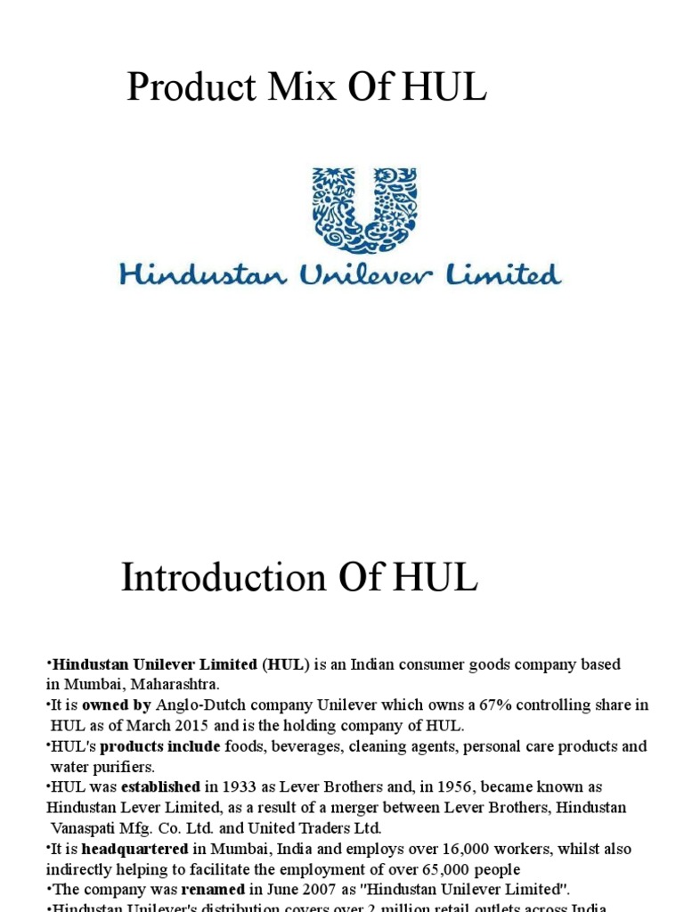Product Mix of HUL | PDF | Coffee | Food And Drink
