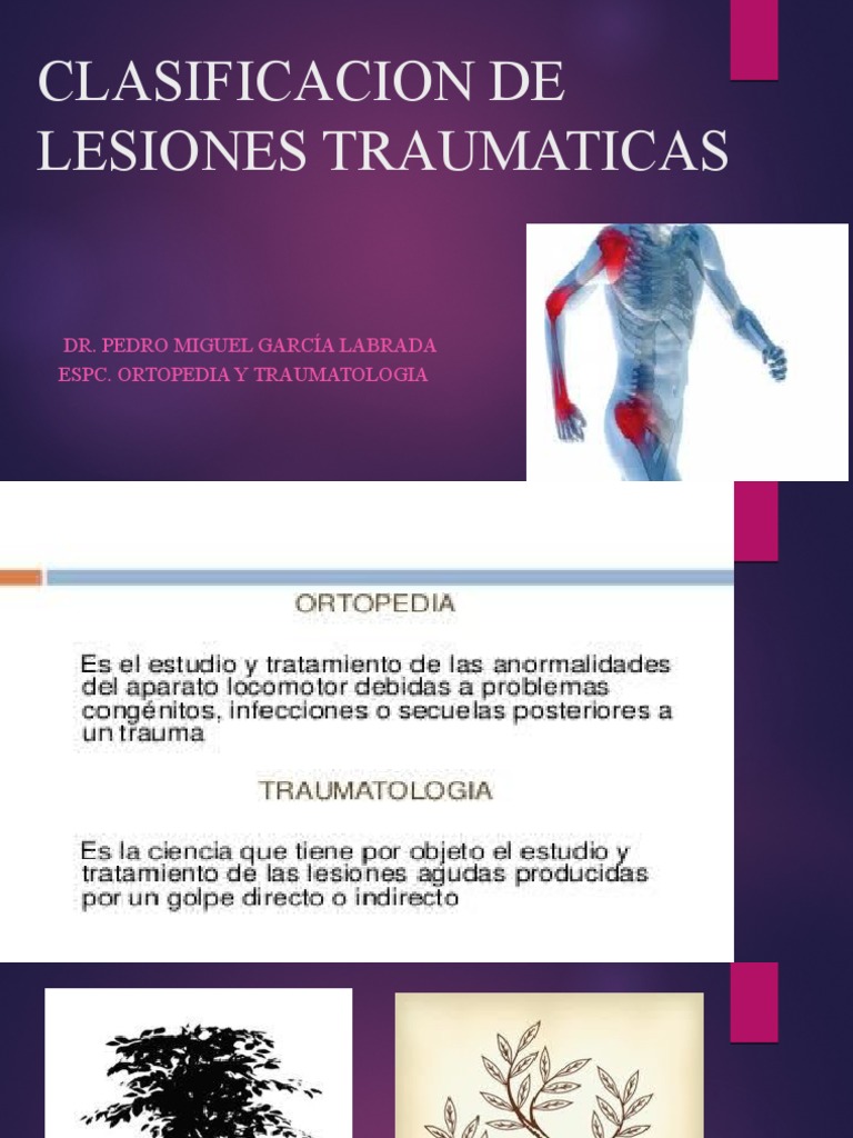 Clasificación de Lesiones Traumáticas | PDF | Lesión | Hueso