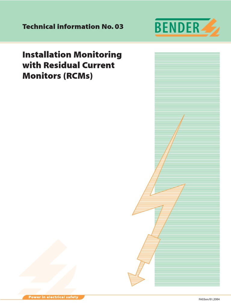 Installation Monitoring With Residual Current Monitors (RCMS) | PDF ...