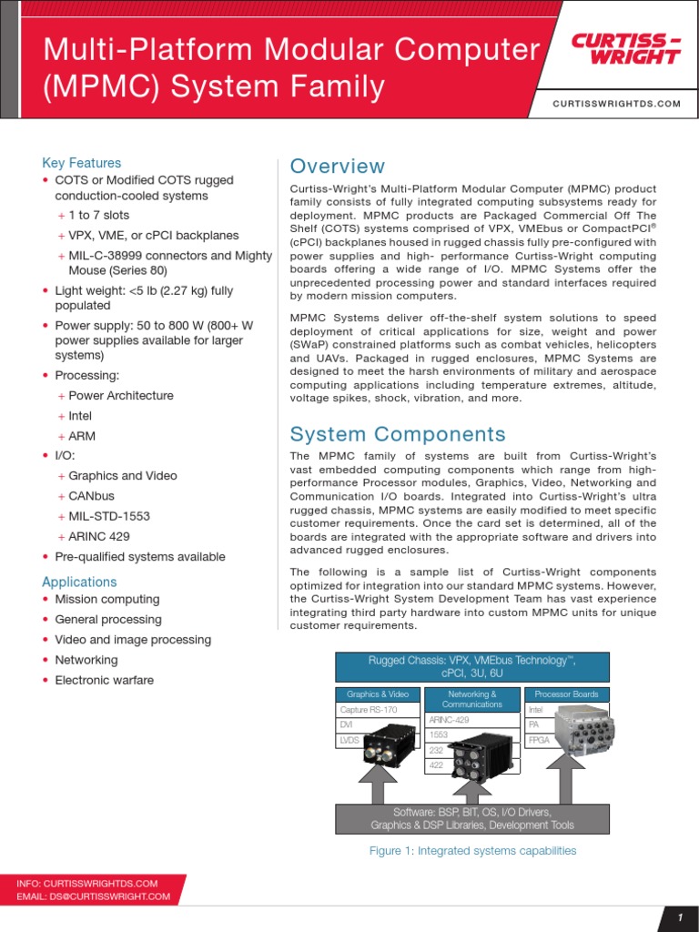 Multi Platform Modular Computer MPMC System Family Product Sheet | PDF | Computing | Computer ...