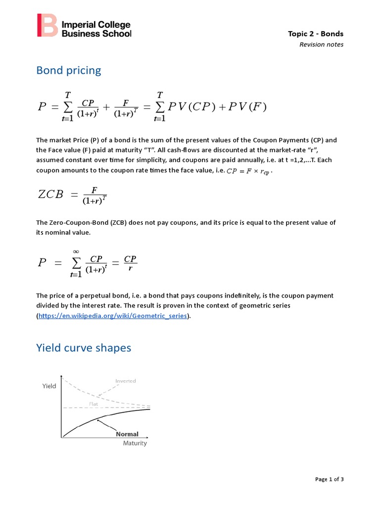 Bond and Yield Curve | PDF | Bonds (Finance) | Present Value