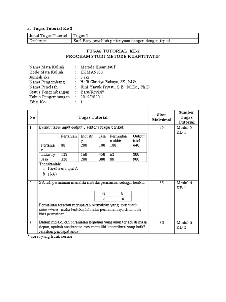 E Tugas Tutorial Ke-2 | PDF