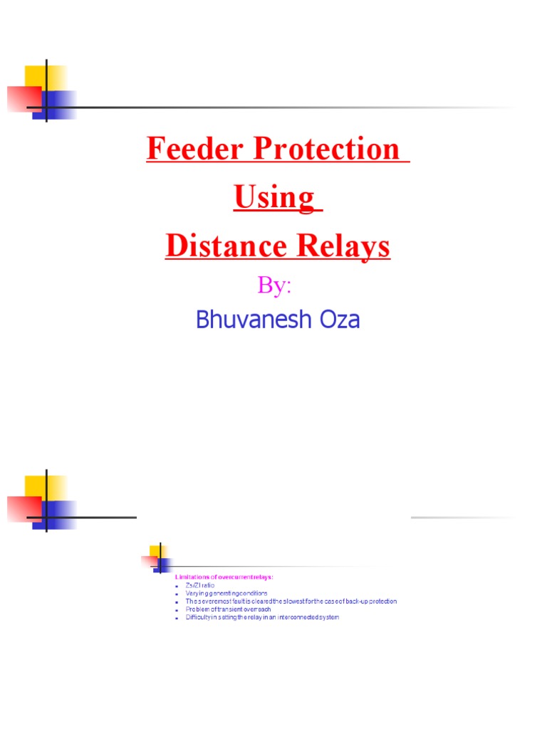 Feeder Protection Using Distance Relays: Bhuvanesh Oza | PDF ...