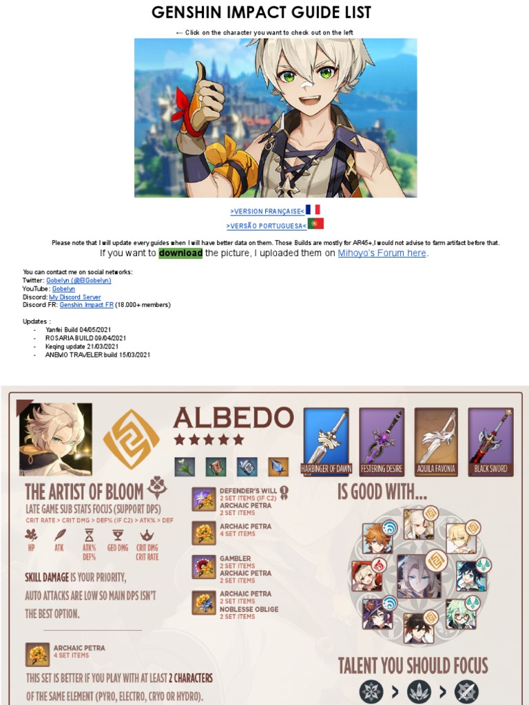 Genshin Impact Guide List (En) | PDF