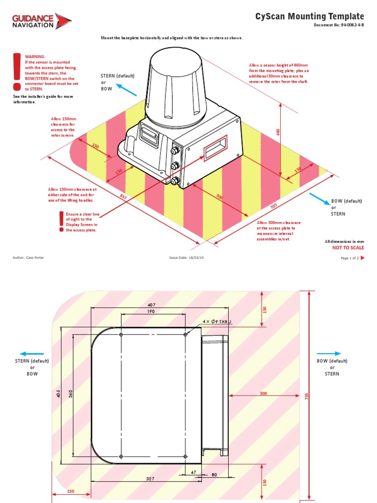 94-0062-4-B - CyScan IV Mounting Template | PDF | Manufactured Goods