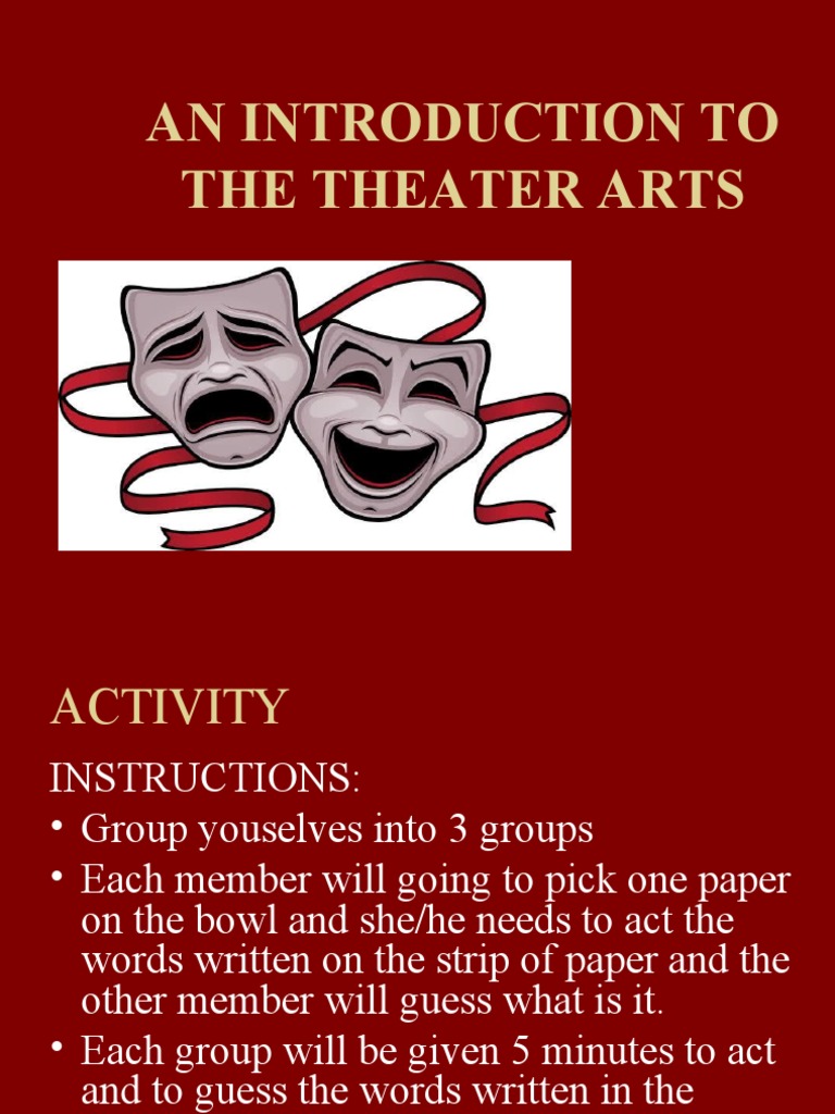 An Introduction To The Theater Arts | PDF | Theatre | Performing Arts