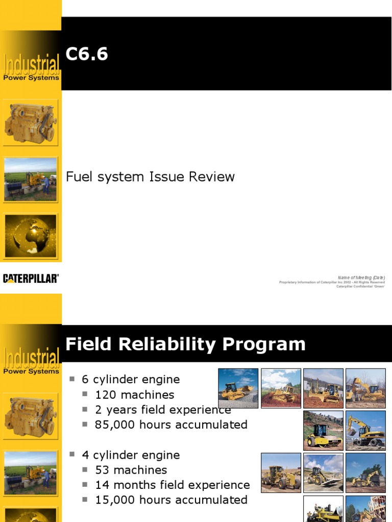 C6.6 Fuel System Issue Overview Jan 07 | PDF | Fuel Injection | Filtration