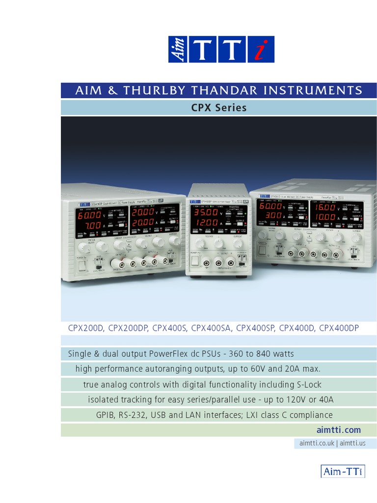 AIM-CPX Series DC Power Supplies Data Sheet-Iss5 | PDF | Power Supply ...