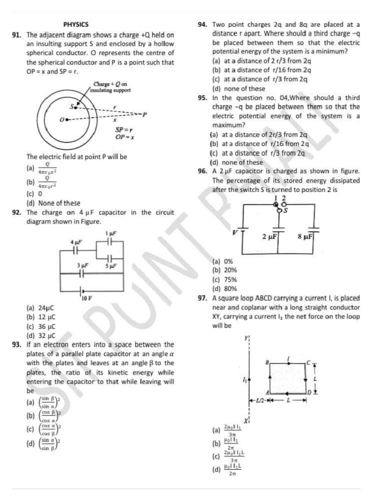 Physics Question | PDF