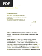 Lesson Plan About Solar System | PDF | Solar System | Planets