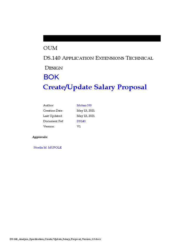 Salary Proposal Creation Guide | PDF | Parameter (Computer Programming ...