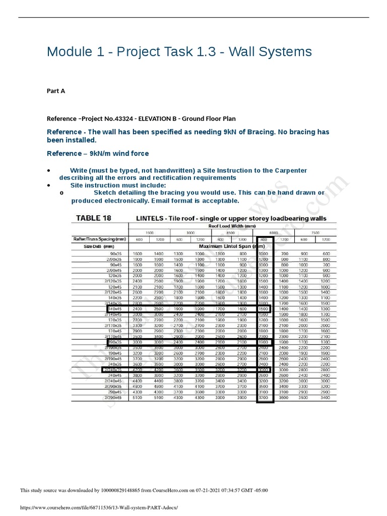 1.3 Wall System PART A | PDF | Building Engineering | Economic Sectors