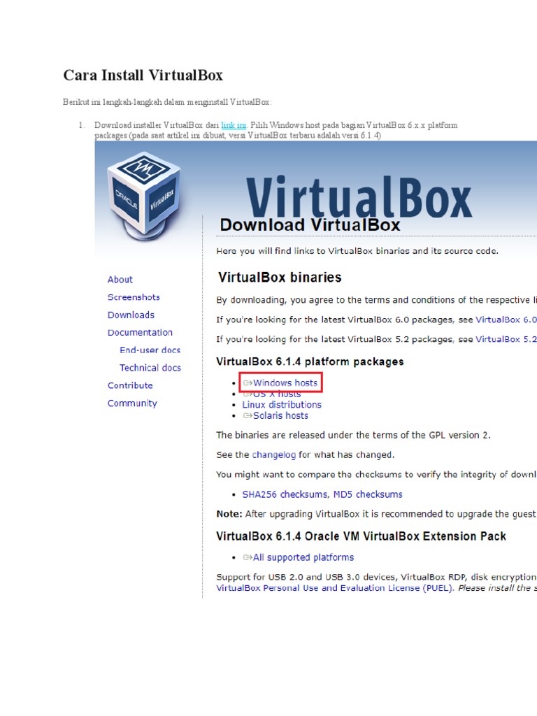 Cara Install Virtualbox: Link Ini | PDF | Game & Aktivitas | Komputer