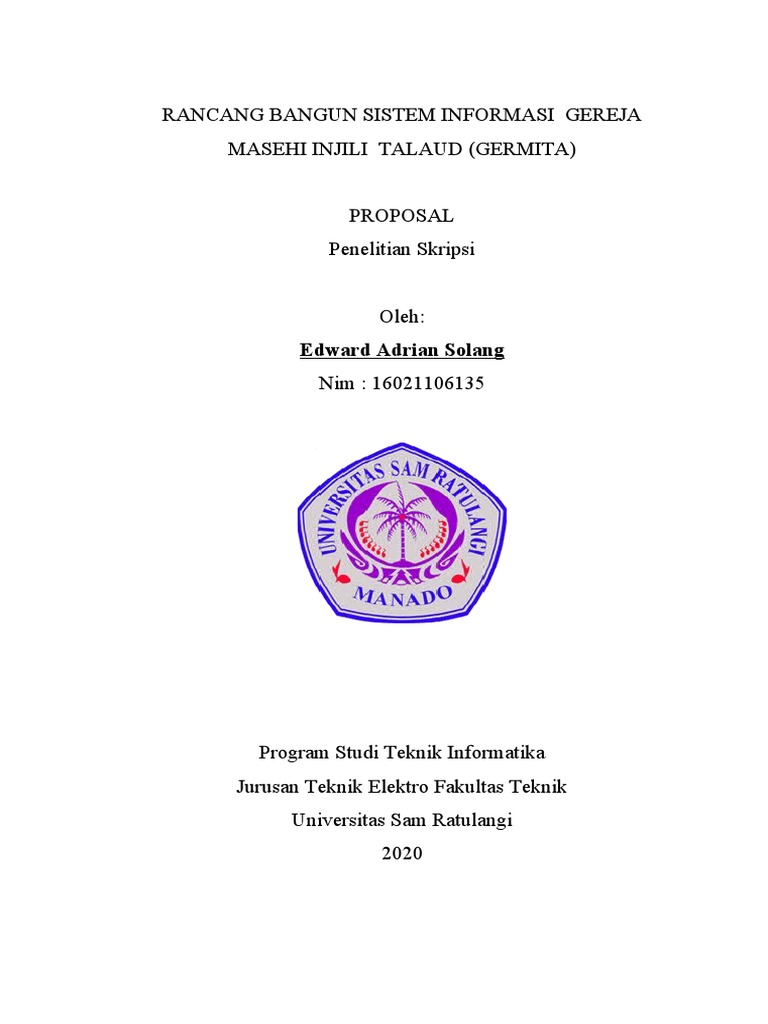 Rancang Bangun Sistem Informasi Gereja Masehi Injili Talaud (GERMITA) | PDF