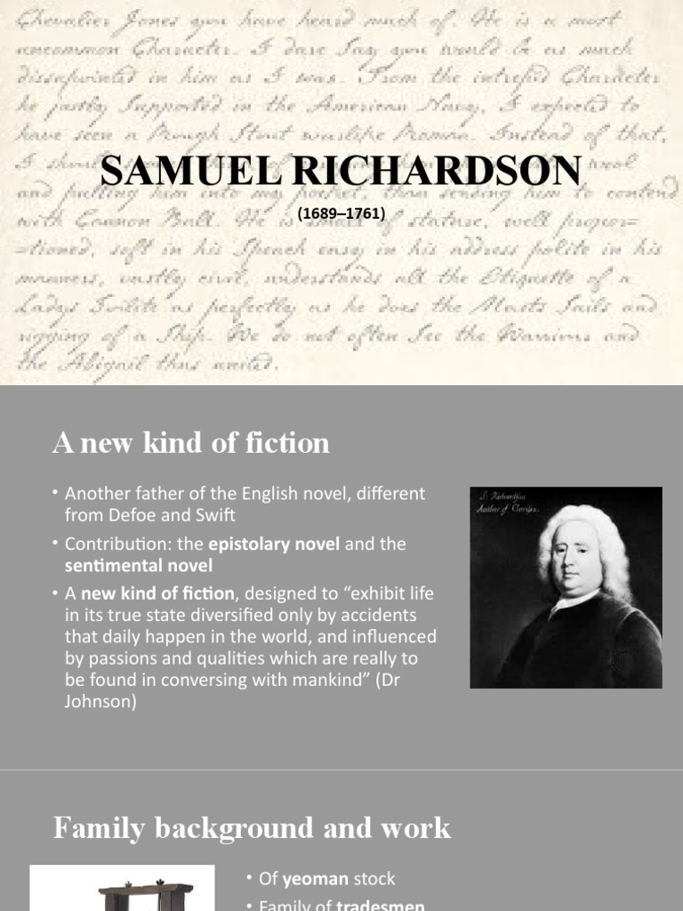 Samuel Richardson | PDF | Novels