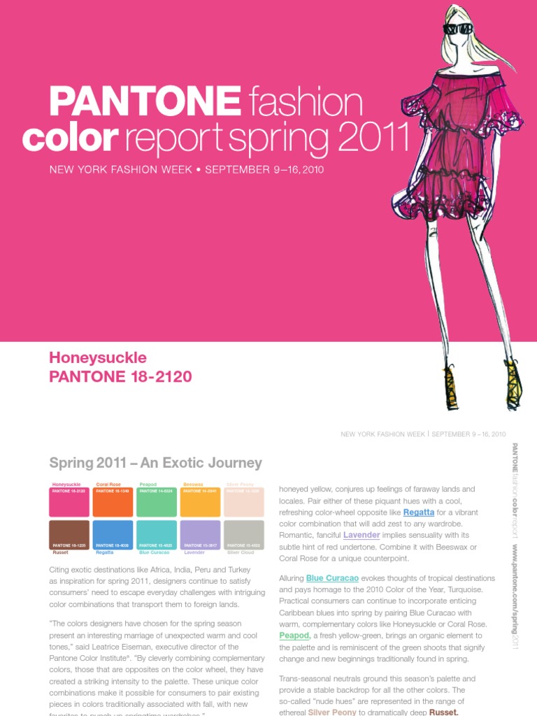 PANTONE Fashion Color Report Spring 2011 | PDF | Art