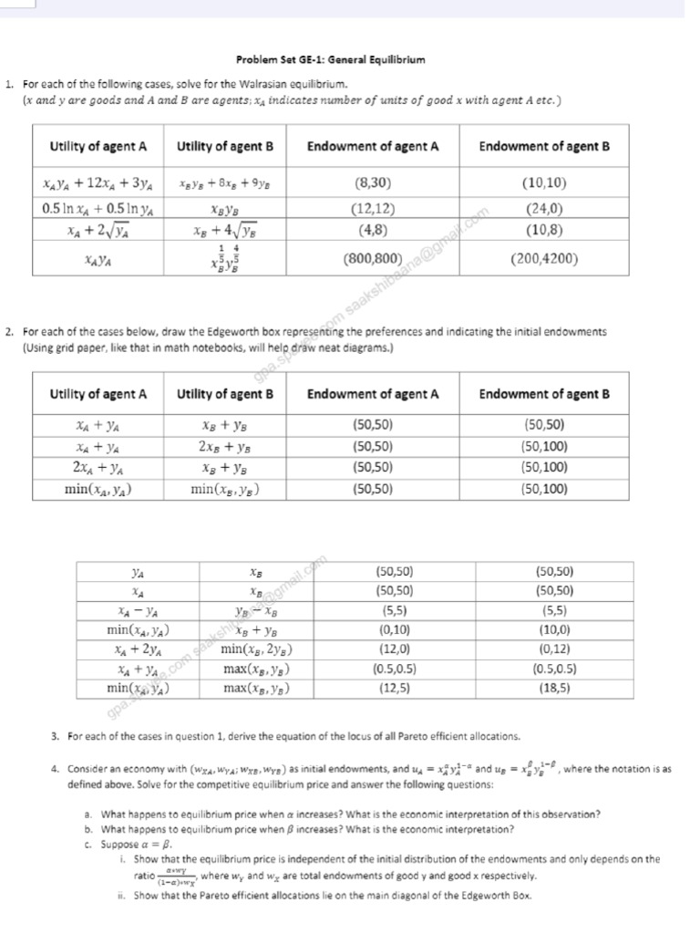 Problem Set Micro | PDF